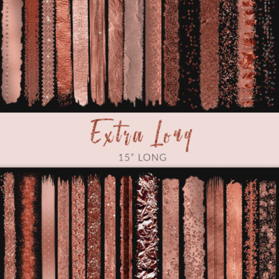 Rose Gold Brush Strokes Clip Art Set - PrettyWebz Media Business ...