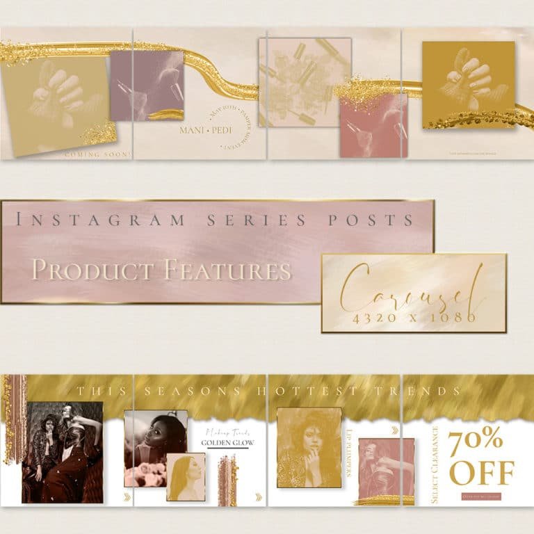 Lux Instagram Template Kit - PrettyWebz Media Business Templates & Graphics