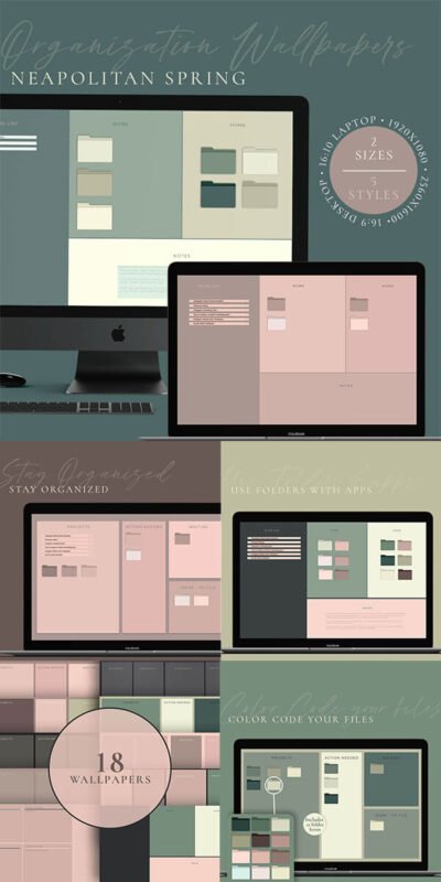 Desktop Organizer Wallpaper - Neapolitan Spring Collection - PrettyWebz ...