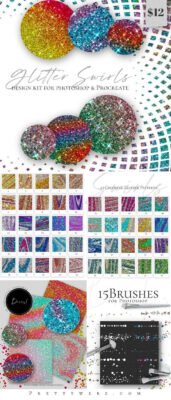 Swirl Glitter Design Kit - PrettyWebz Media Business Templates & Graphics